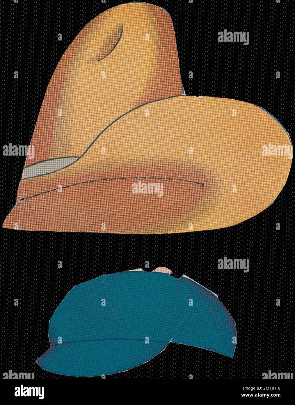 Accessories for paper doll of child with short hair , Hats. Phyllis ...