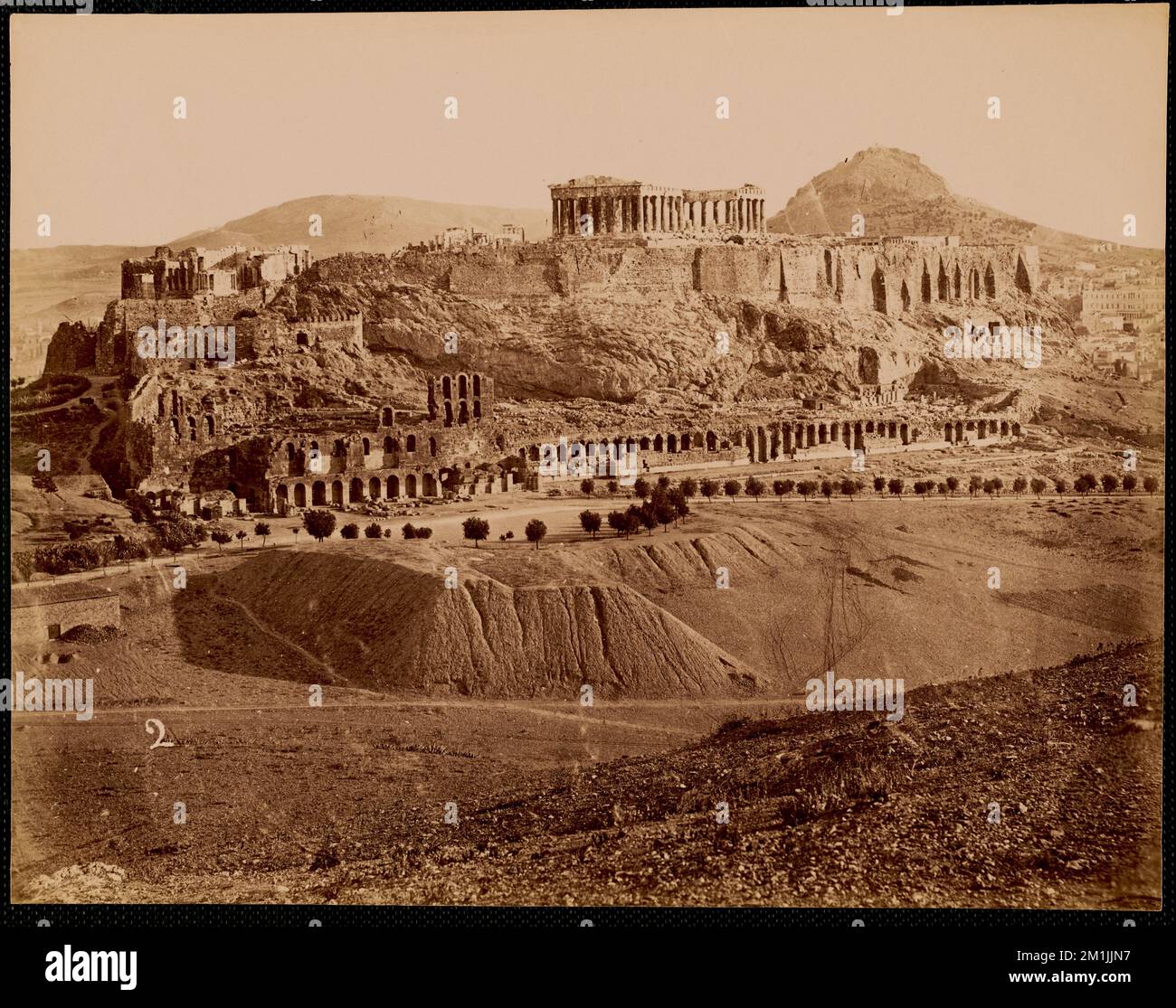 Acropolis from S.W., Lycabettus on r. & Pentelicon on l. , Forts ...
