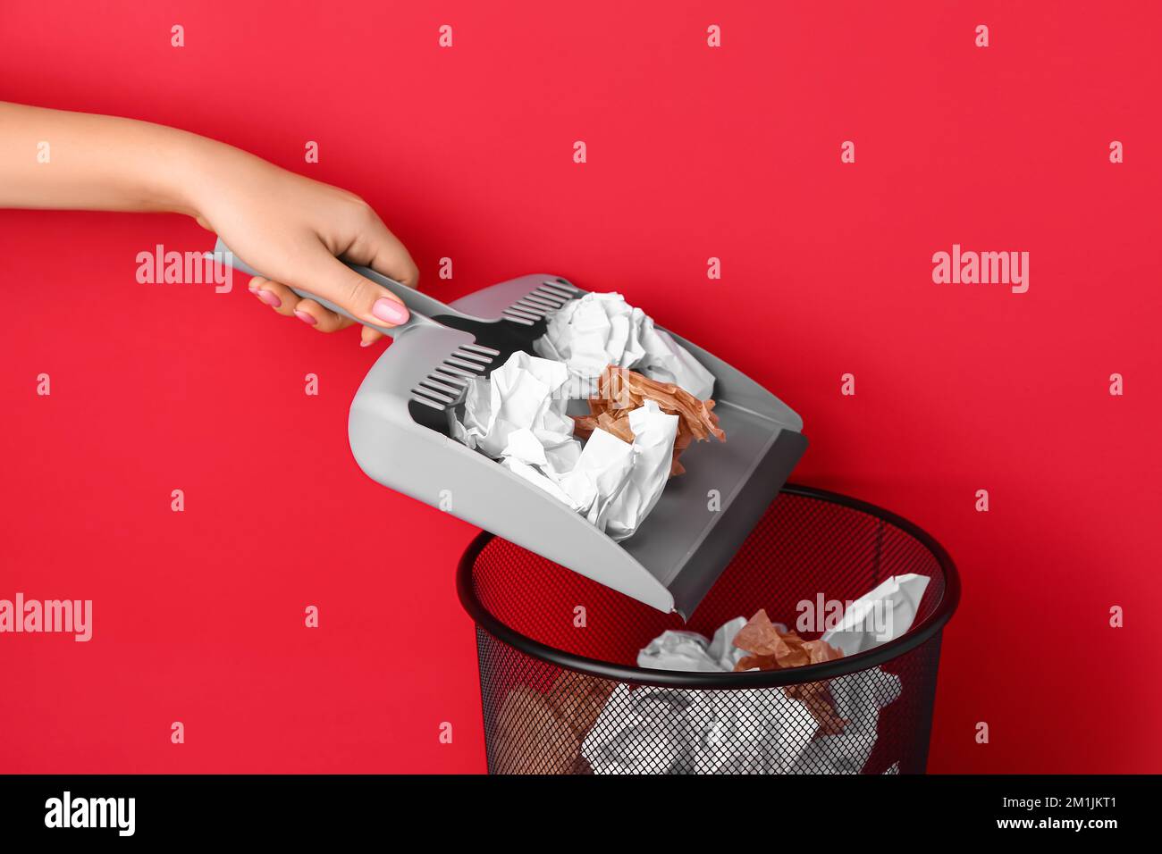 Woman throwing crumpled paper hi-res stock photography and images - Alamy