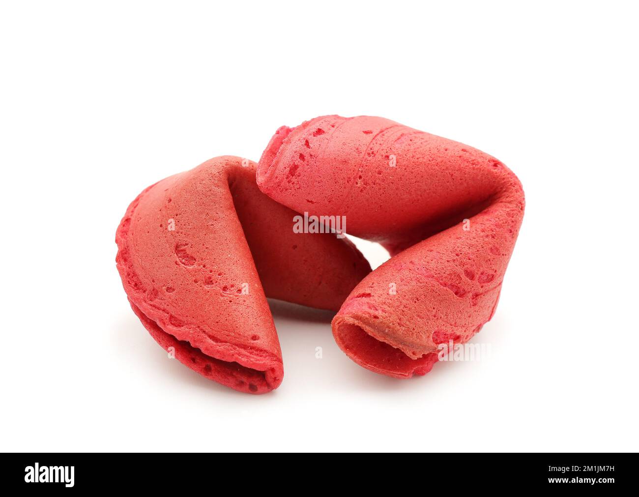 Red fortune cookies on white background Stock Photo - Alamy
