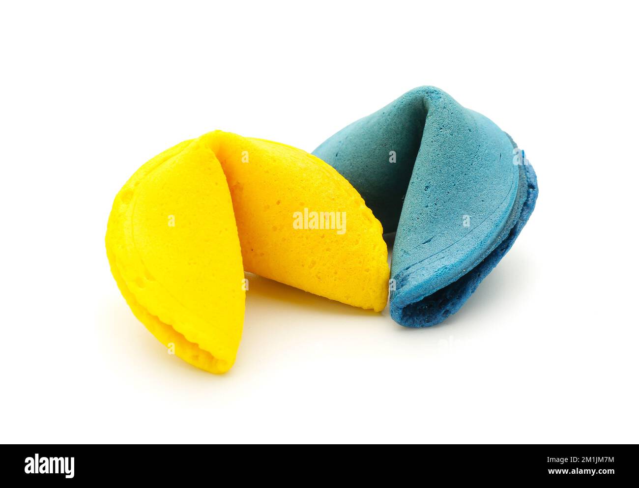 Tasty fortune cookies on white background Stock Photo - Alamy