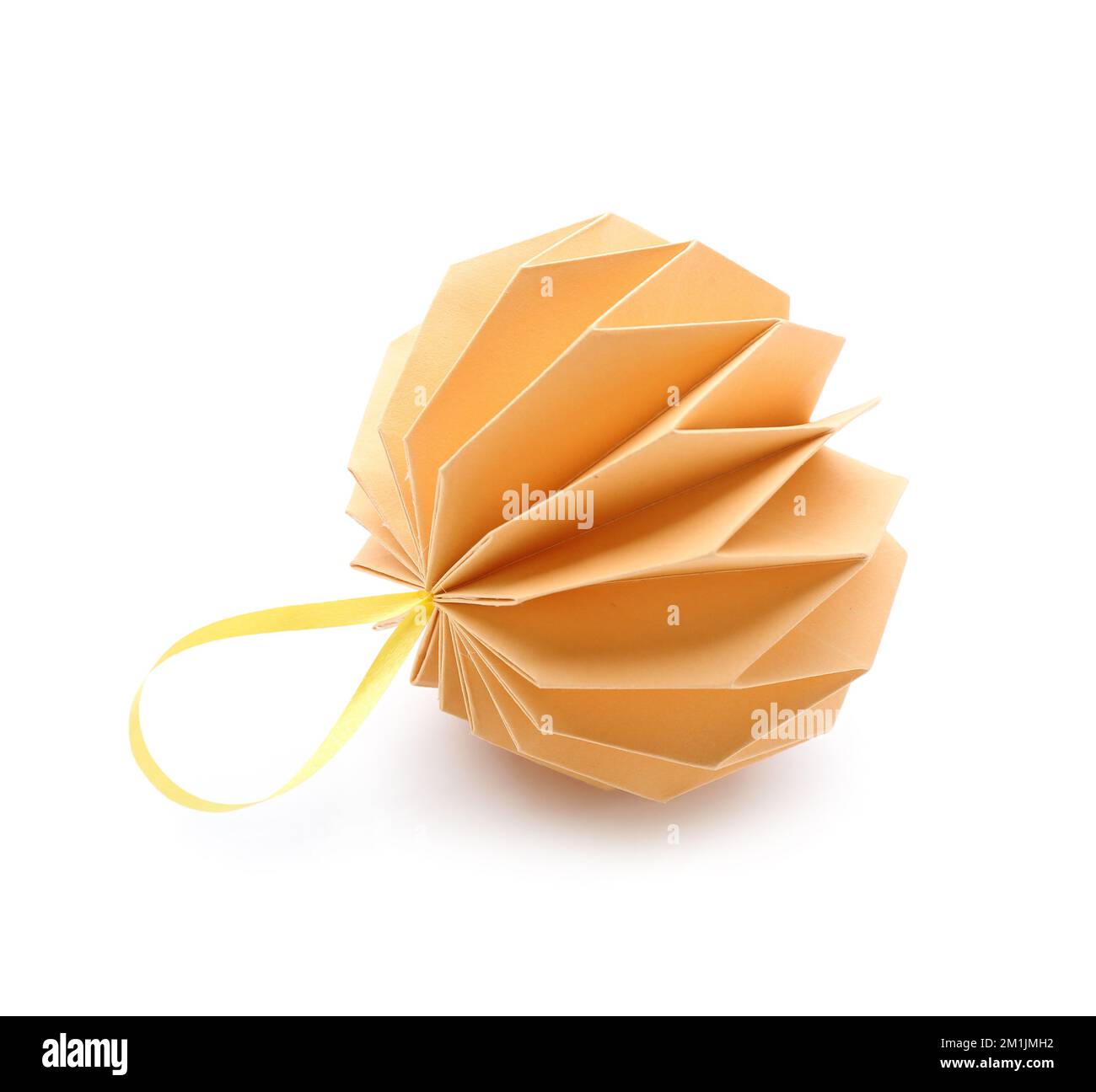 Paper Christmas ball on white background Stock Photo - Alamy