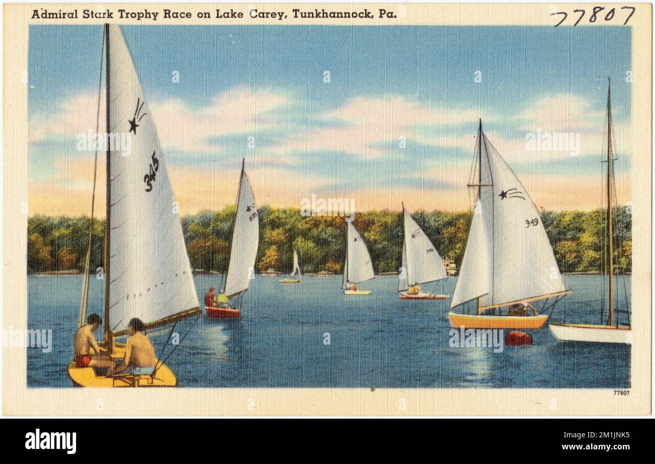Admiral Stark Trophy Race on Lake Carey, Tunkhannock, Pa. , Boats ...