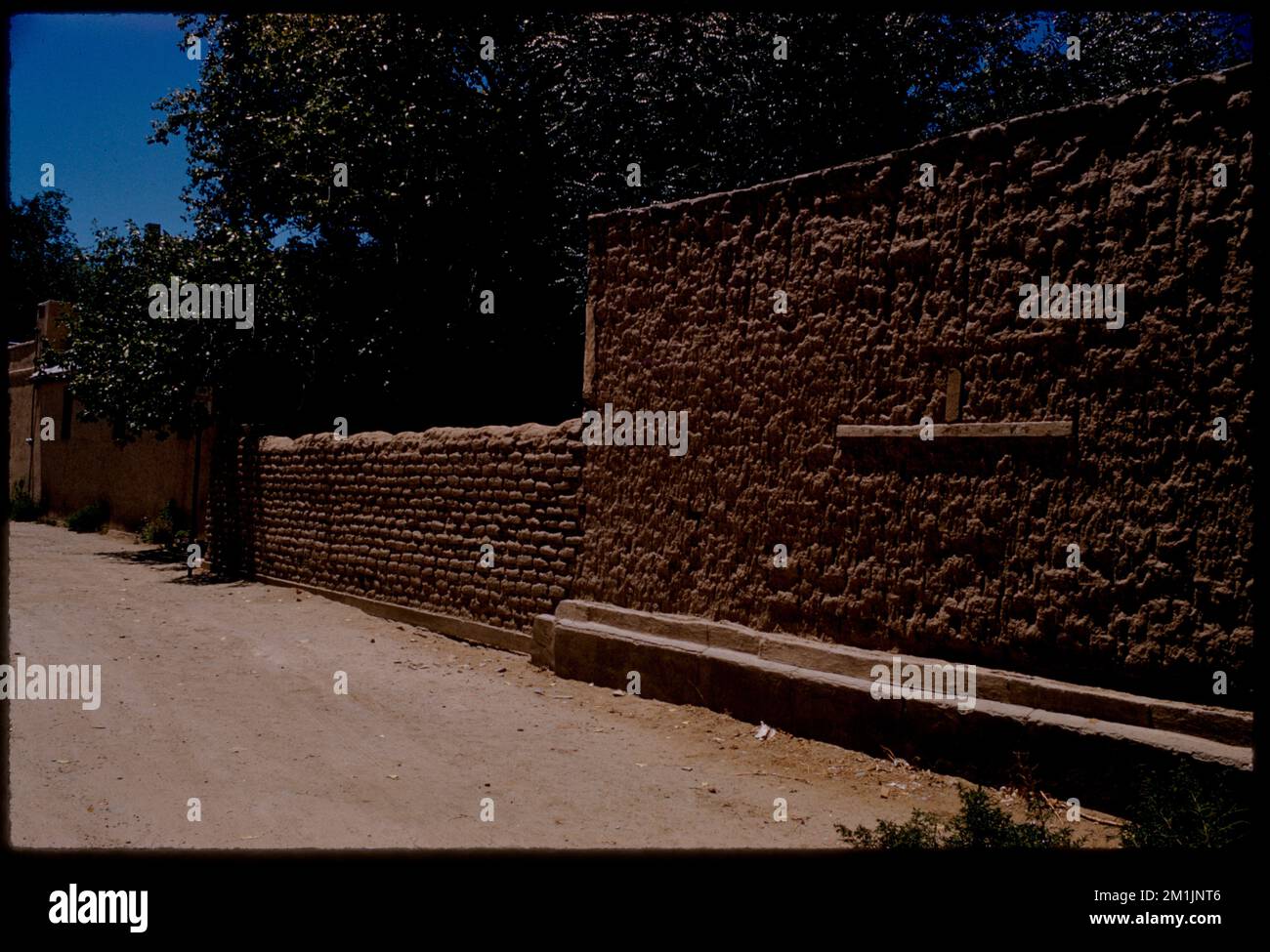 Adobe wall, Albuquerque , Adobe buildings, Walls. Edmund L. Mitchell ...
