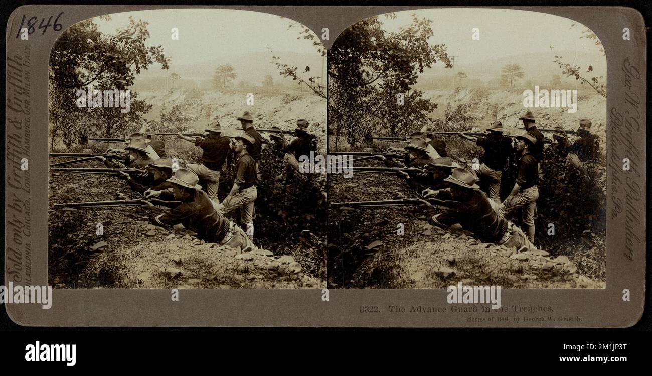 The advance guard in the trenches , Soldiers, Firearms, Trench warfare ...