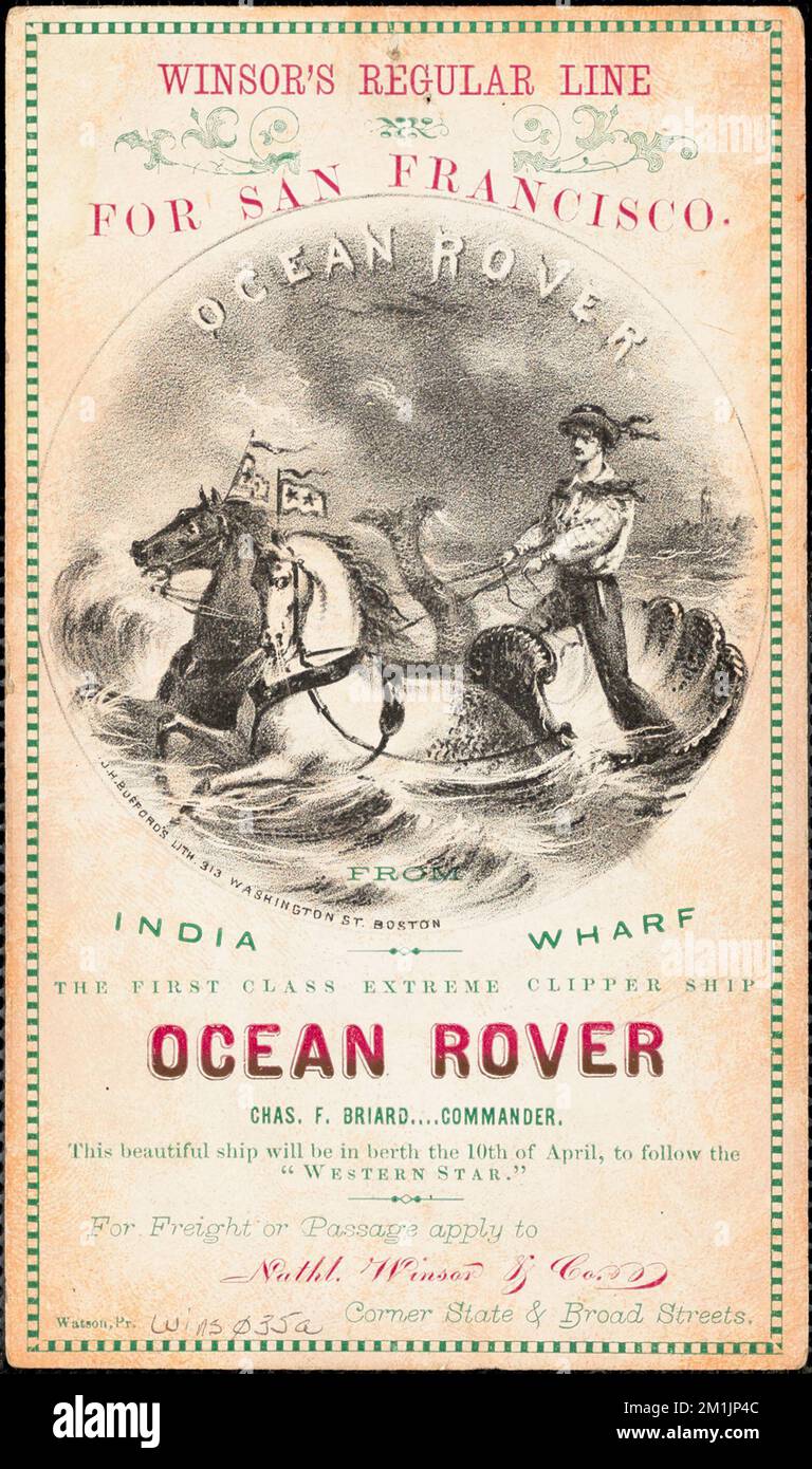 Advertising card for Winsor's Regular Line, the first class extreme ...