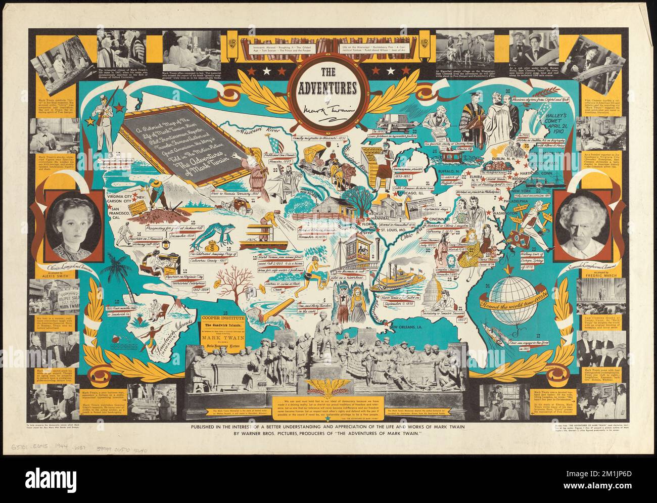 The adventures of Mark Twain , United States, Maps, Twain, Mark, 1835 ...