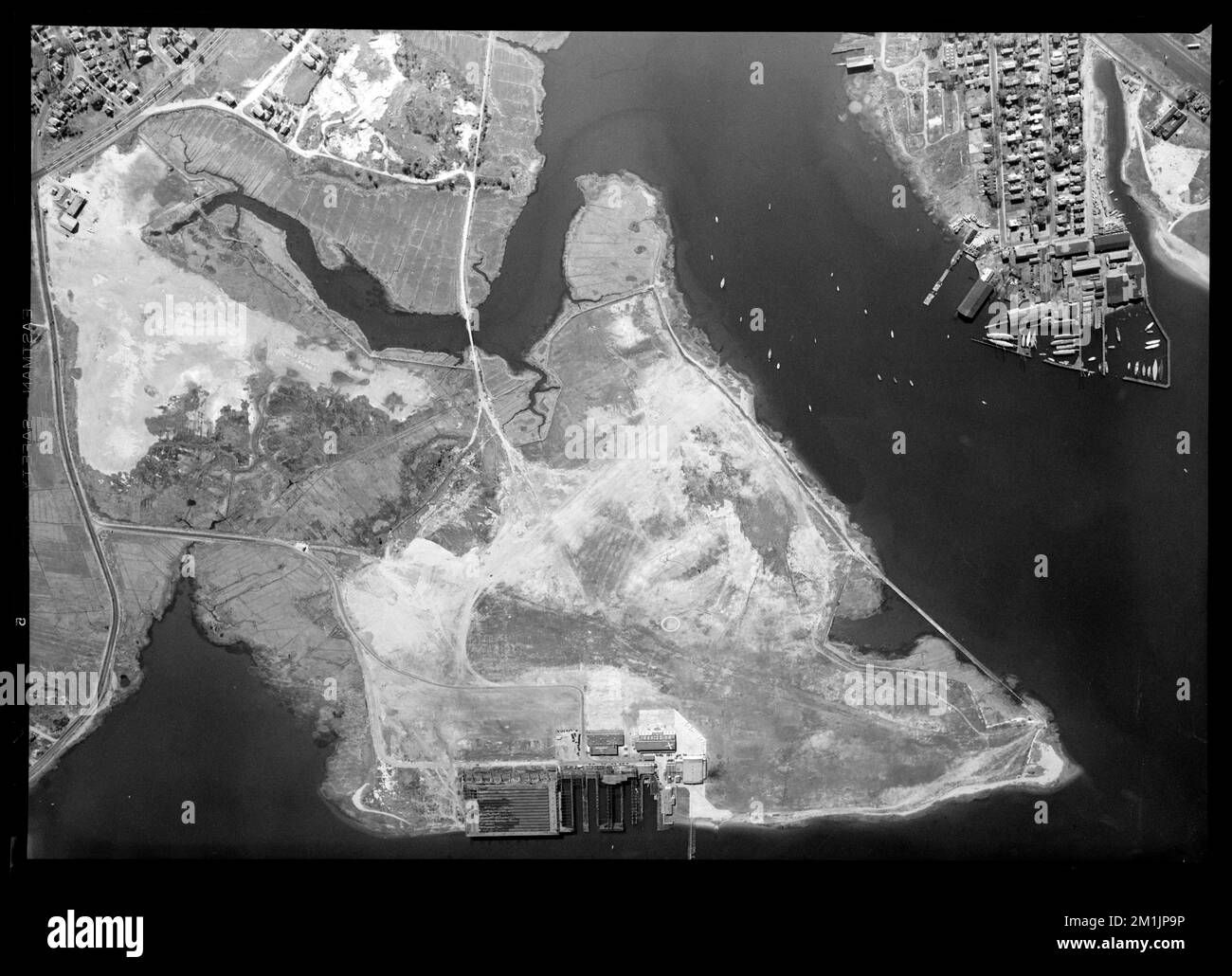 Aerial view , Air bases. Photographs of the First Naval District Stock ...