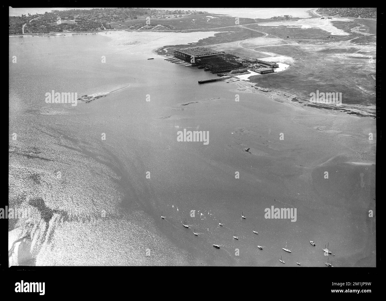 Aerial view , Air bases. Photographs of the First Naval District Stock ...