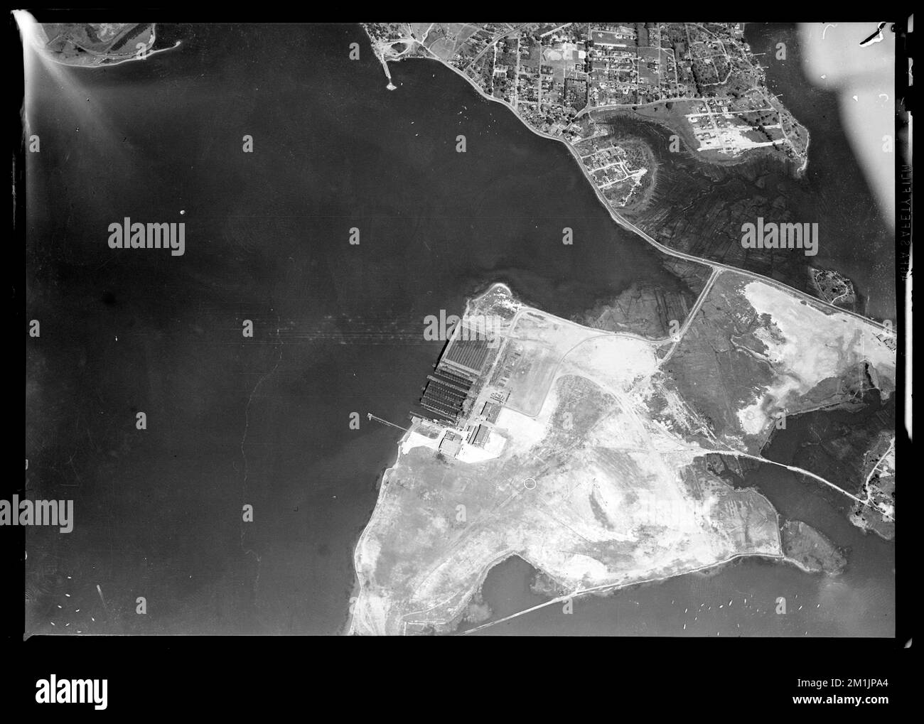 Aerial view , Air bases. Photographs of the First Naval District Stock ...