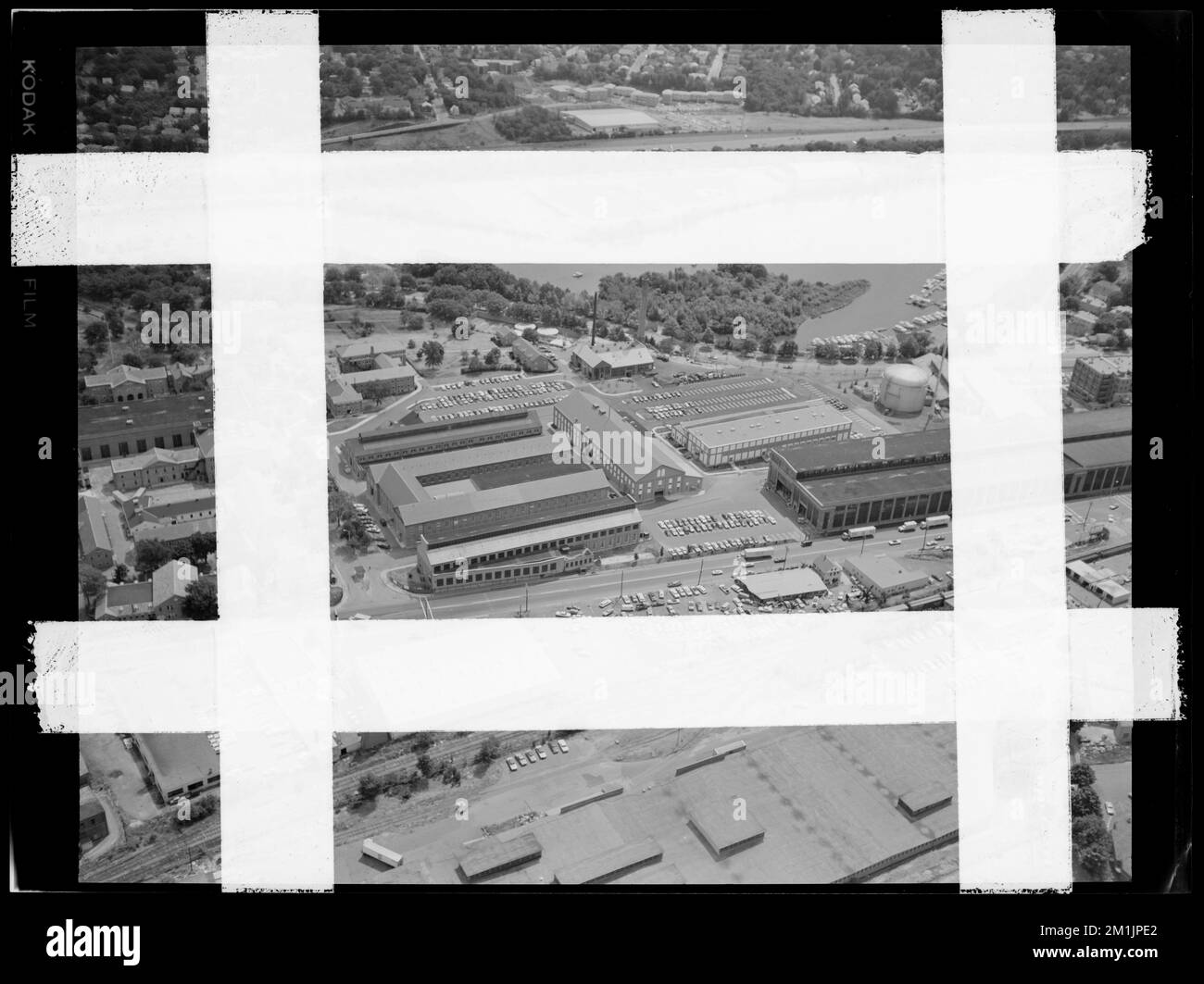 Aerial view of military operations Black and White Stock Photos ...
