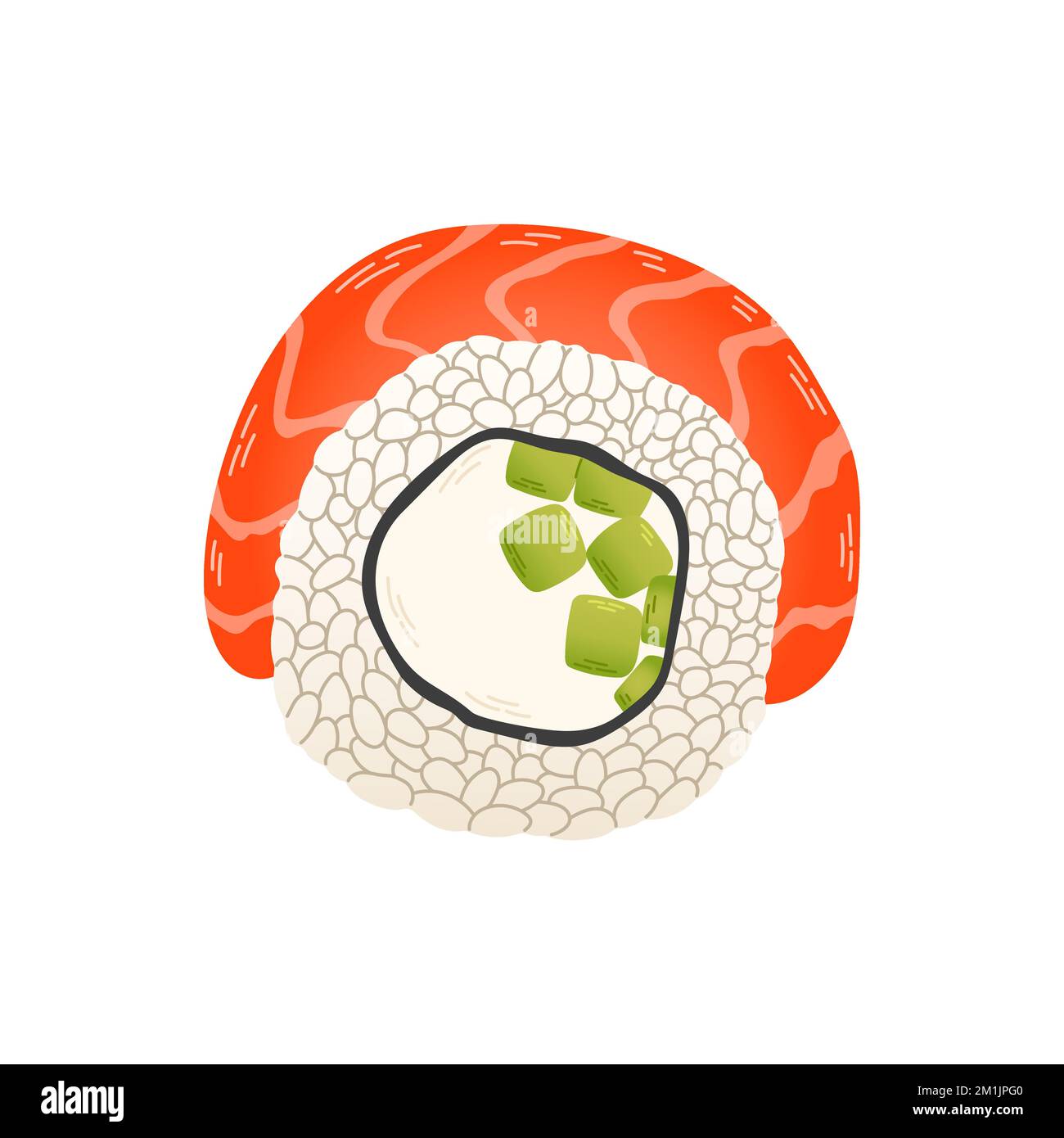 Sushi roll japan asian food vector logo design isolated on white ...