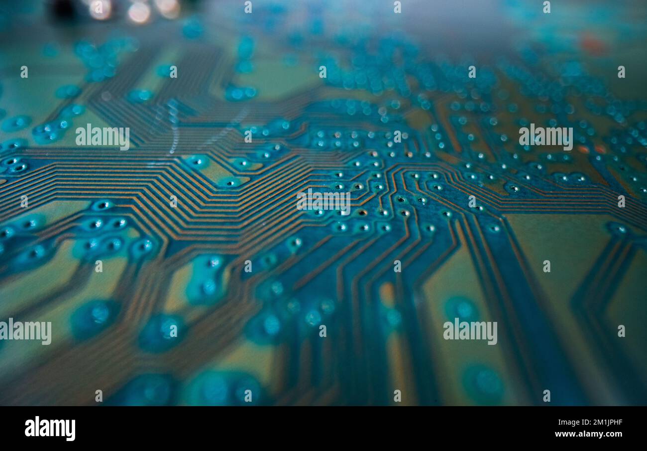 Technology background with circuit board. Electronic computer hardware ...