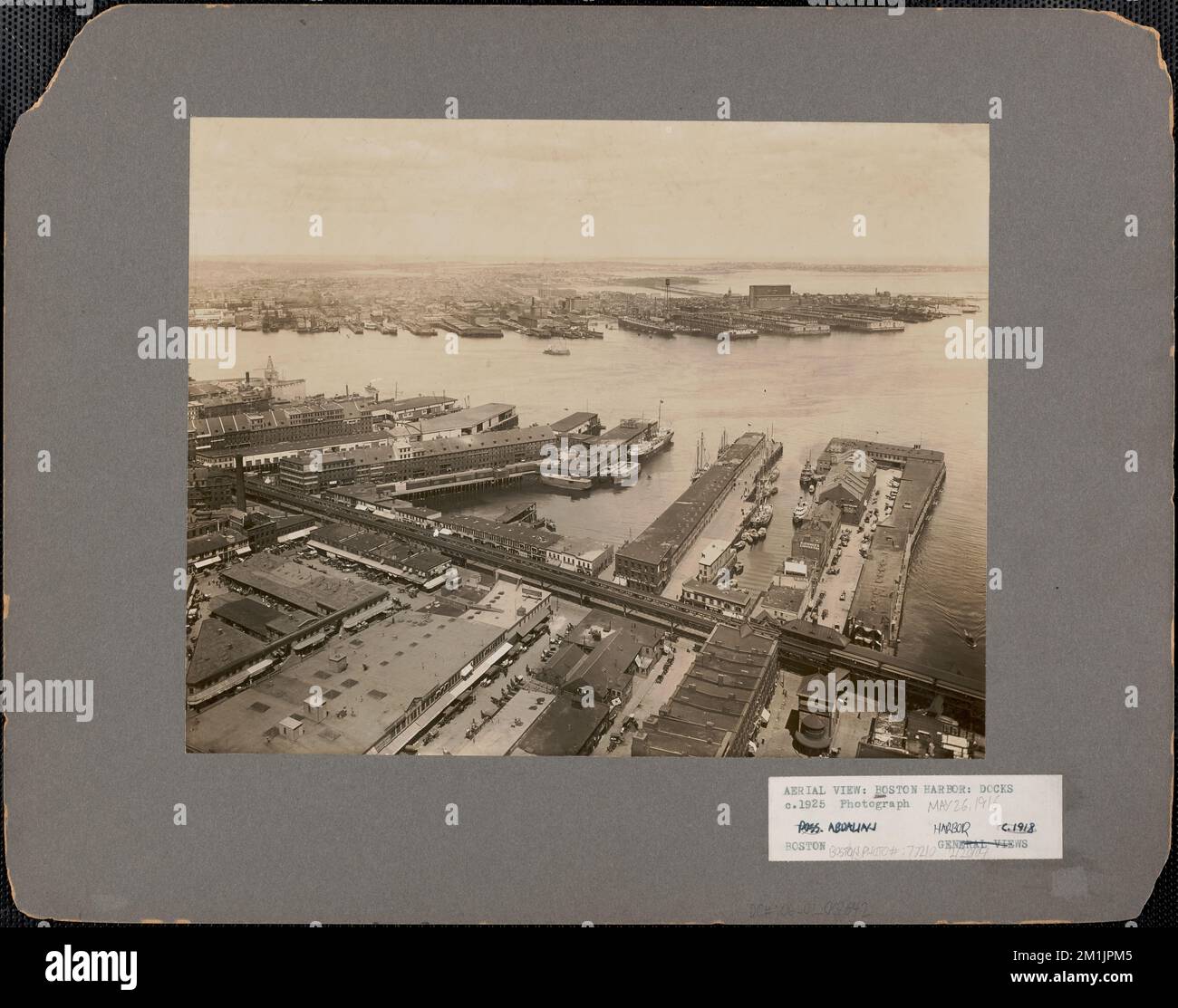 Aerial view, Boston Harbor, docks , Waterfronts, Piers & wharves ...