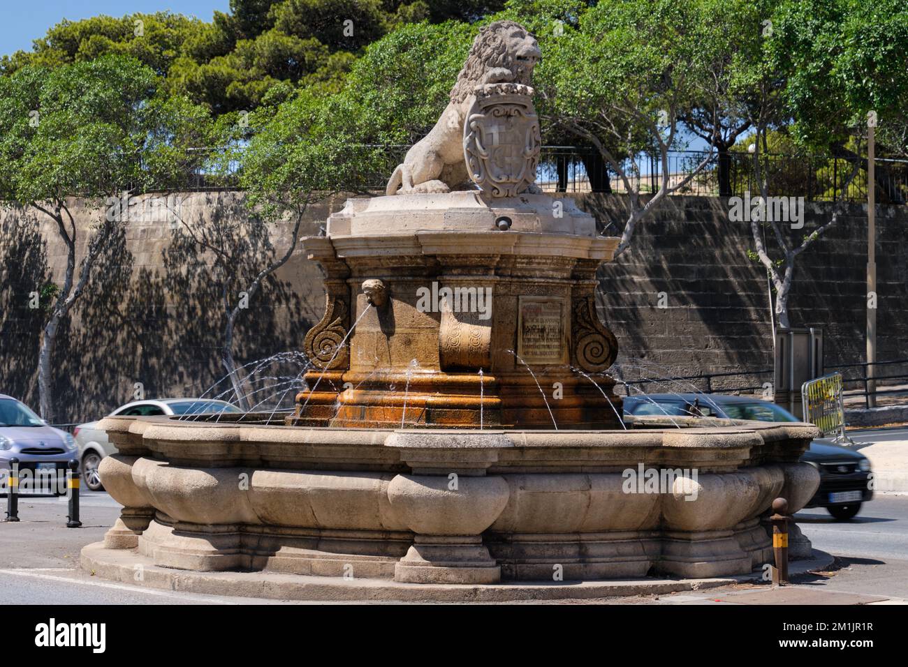 Lion Fountain is a Baroque fountain installed in 1728 by Grand Master ...
