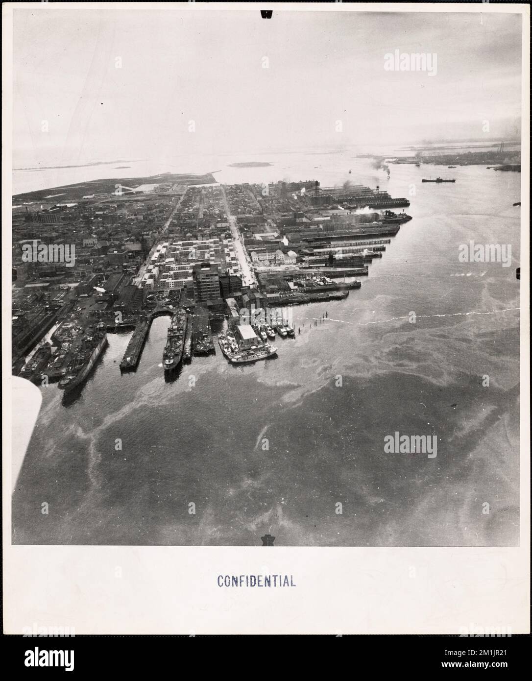 Aerial view of harbor , Harbors. Photographs of the First Naval ...