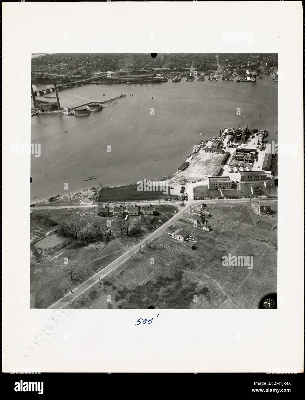 Aerial View of Naval Net Depot and Coast Guard Station , Naval yards ...