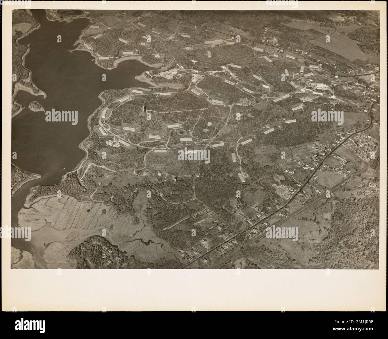 Aerial view of Naval Ammunition Depot , Magazines Military buildings ...