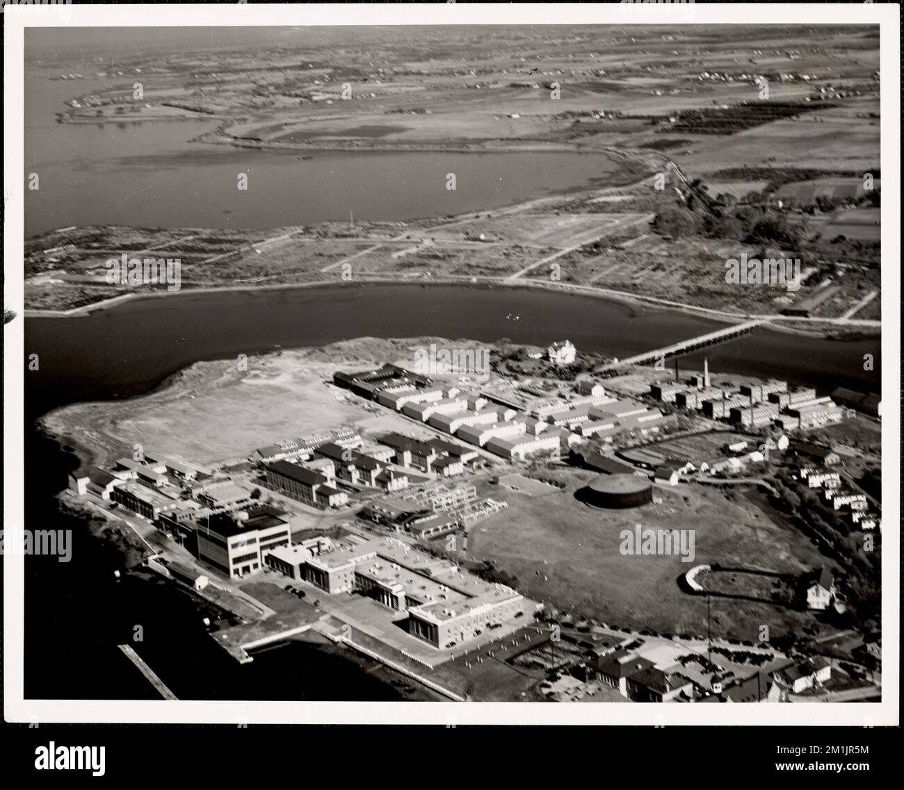 Aerial view of Naval Training Station and War College , Military ...