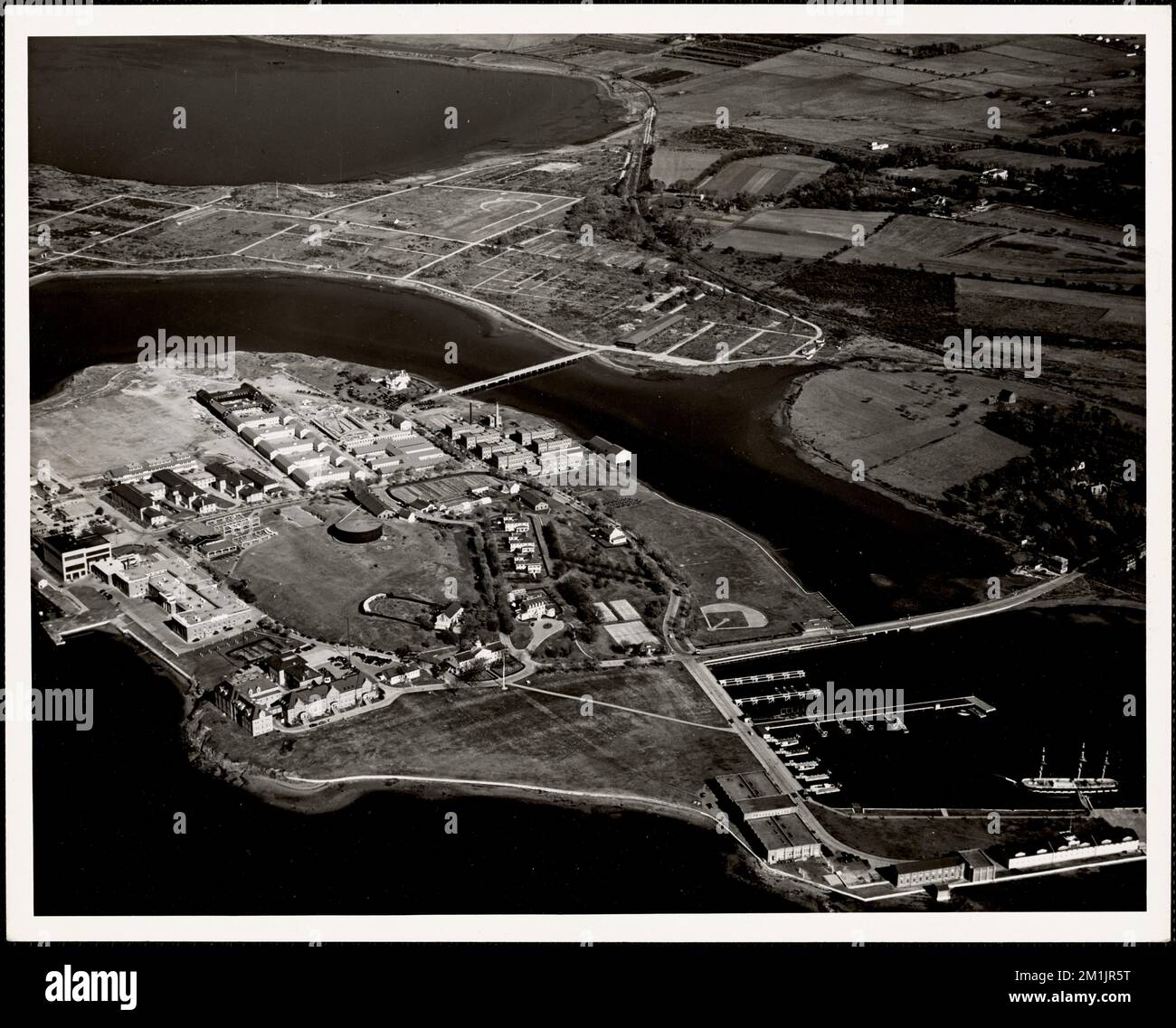 Aerial view of Naval Training Station and War College , Military ...