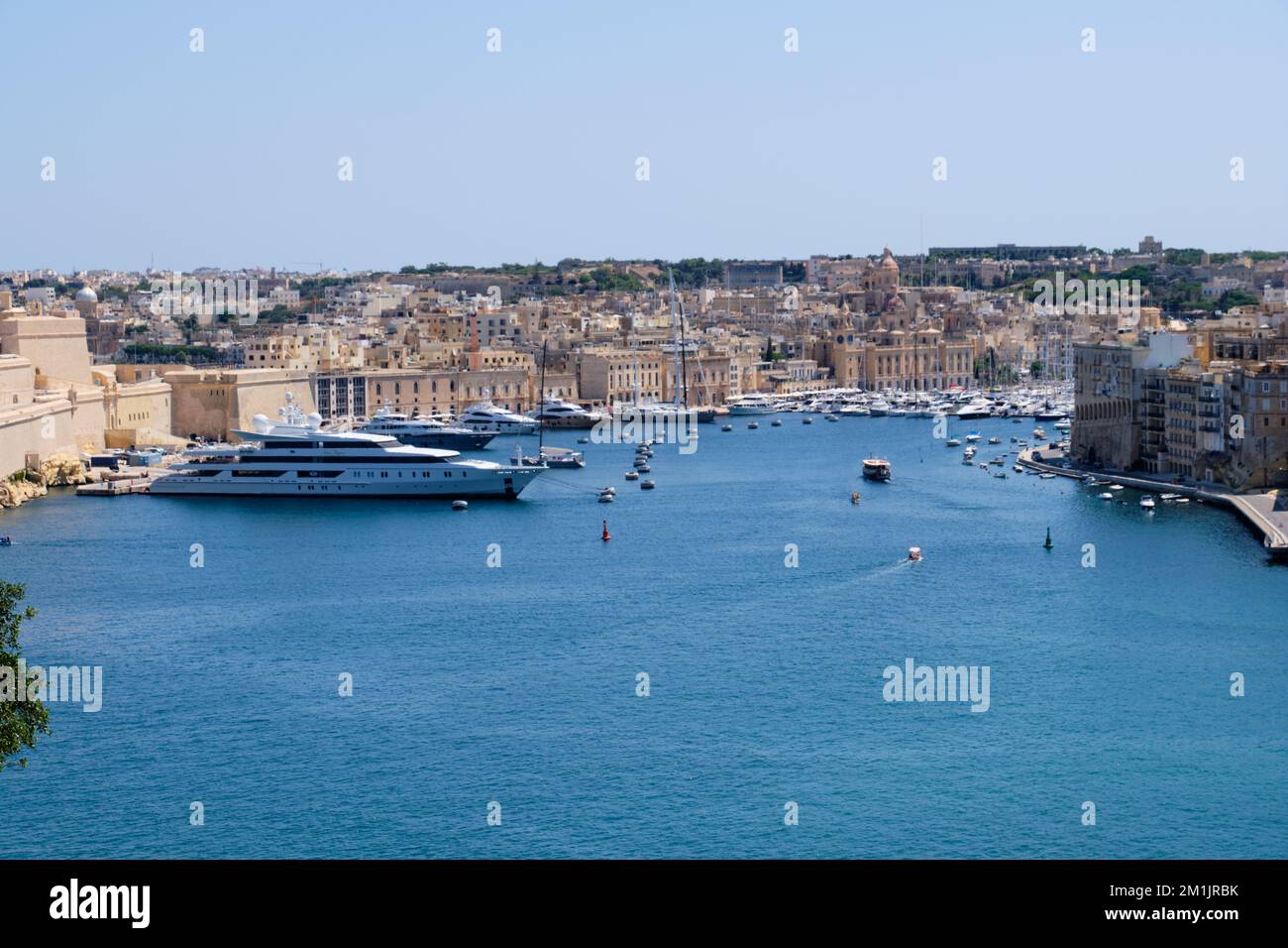 View of Fort St. Angelo and the Grand Harbour from the Upper Barrakka ...