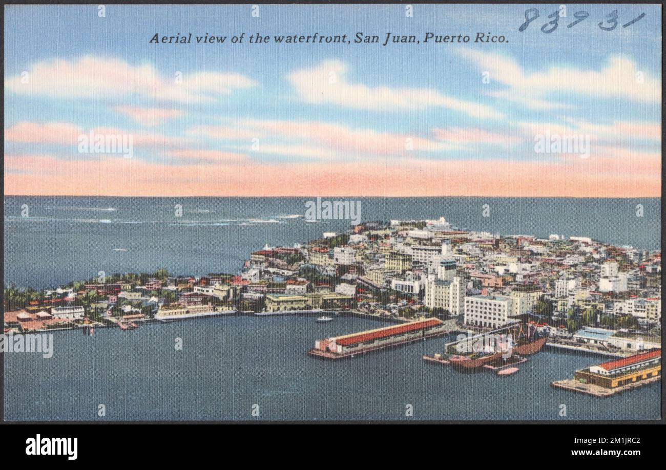 Aerial view of the waterfront, San Juan, Puerto Rico , Waterfronts ...
