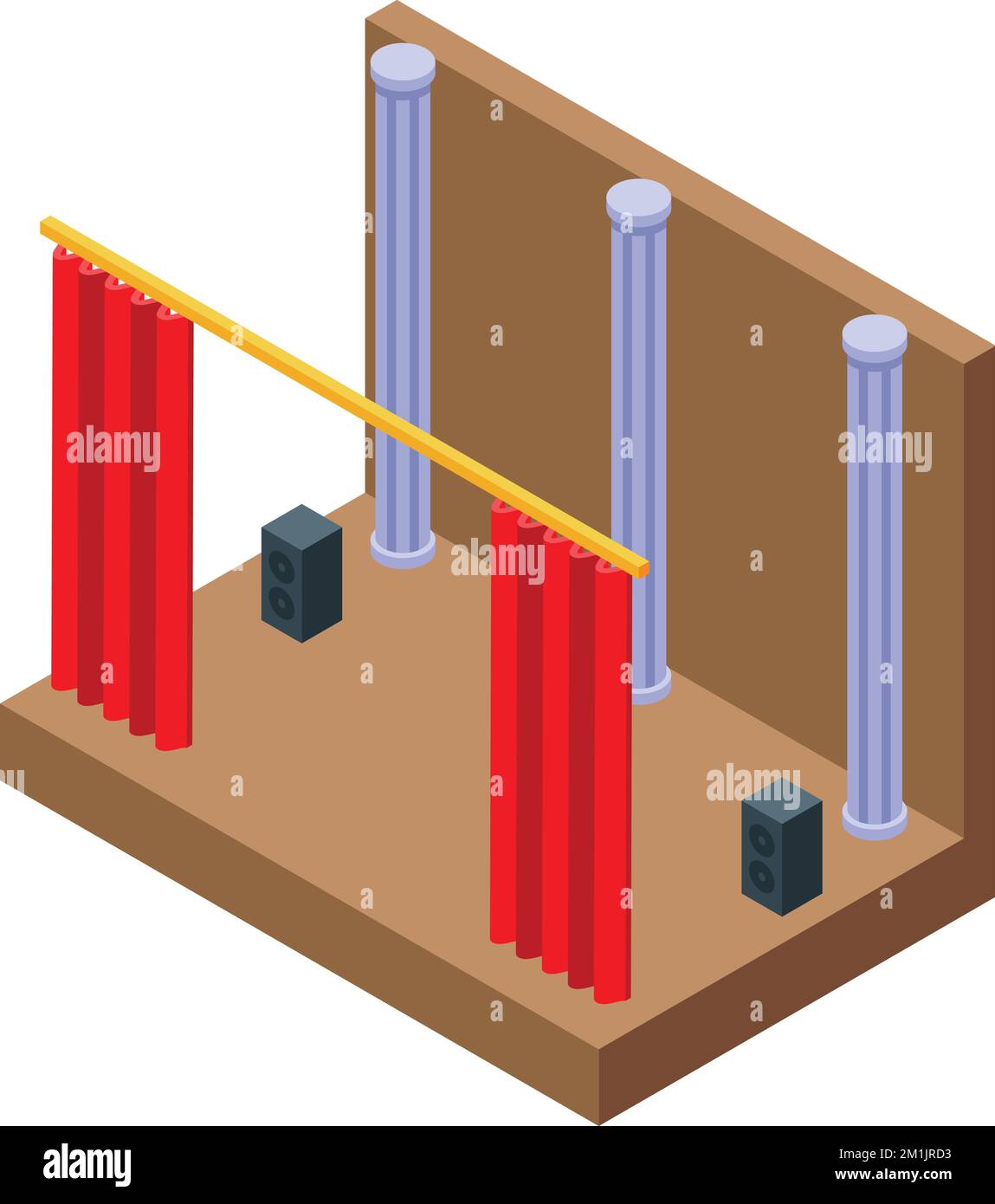 Acting scene icon isometric vector. School education. Actor event Stock ...