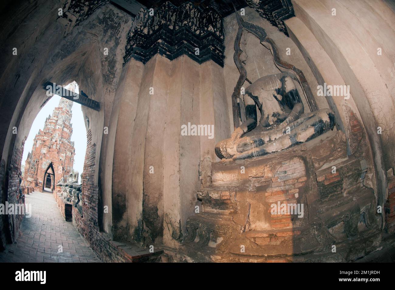 Ancient Buddha in Wat Chaiwatthanaram,The temple was construction in ...