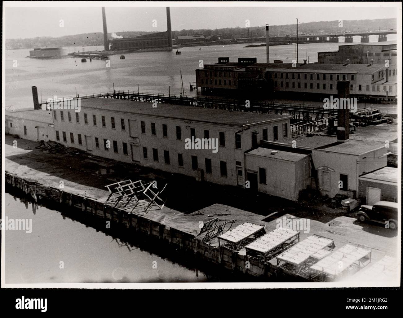 Aerial view of wharf , Piers & wharves, Holyoke Wharf. Photographs of ...