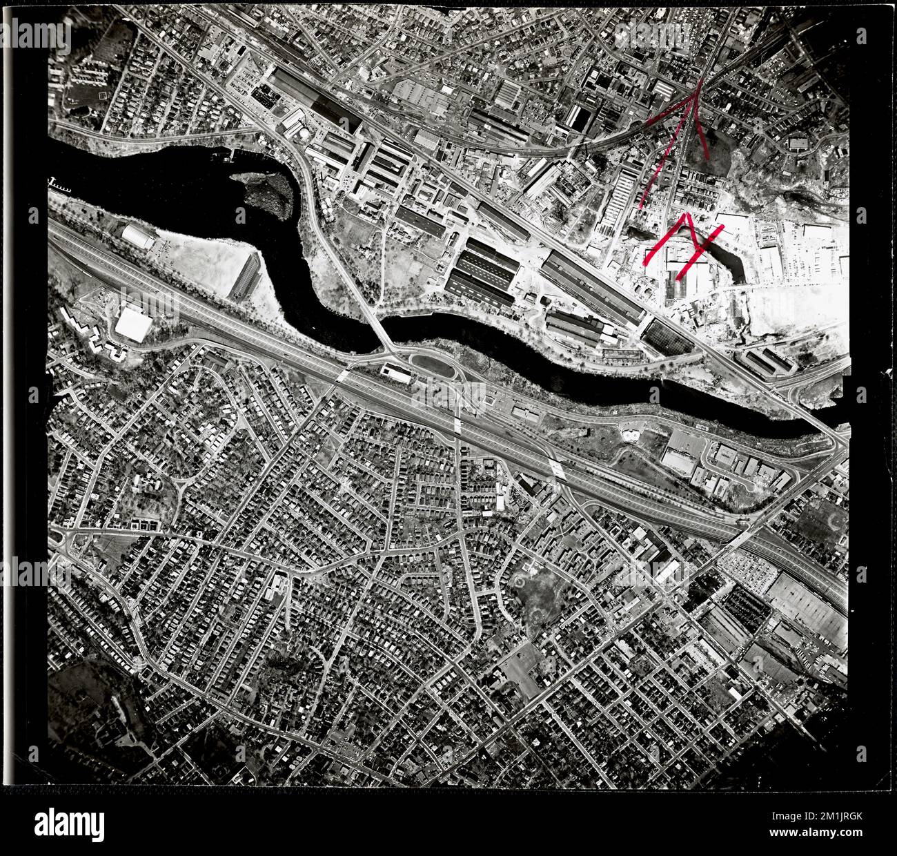 Aerial view of Watertown Arsenal , Armories, Watertown Arsenal Mass ...