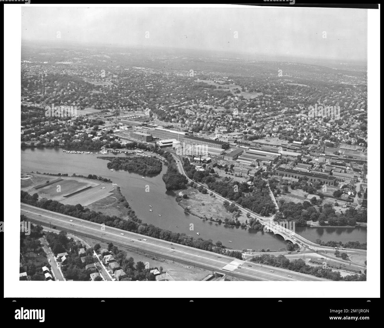 Aerial view of Watertown Arsenal , Armories, Watertown Arsenal Mass ...