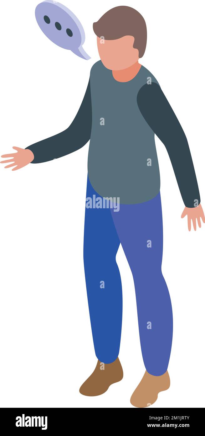 Speech skill icon isometric vector. School education. Service platform ...