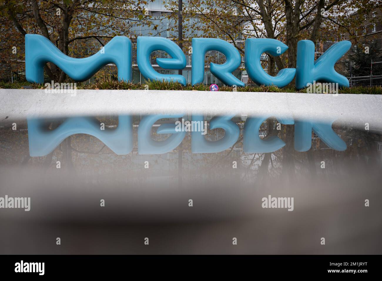 Darmstadt, Germany. 06th Dec, 2022. The logo of the Merck ...