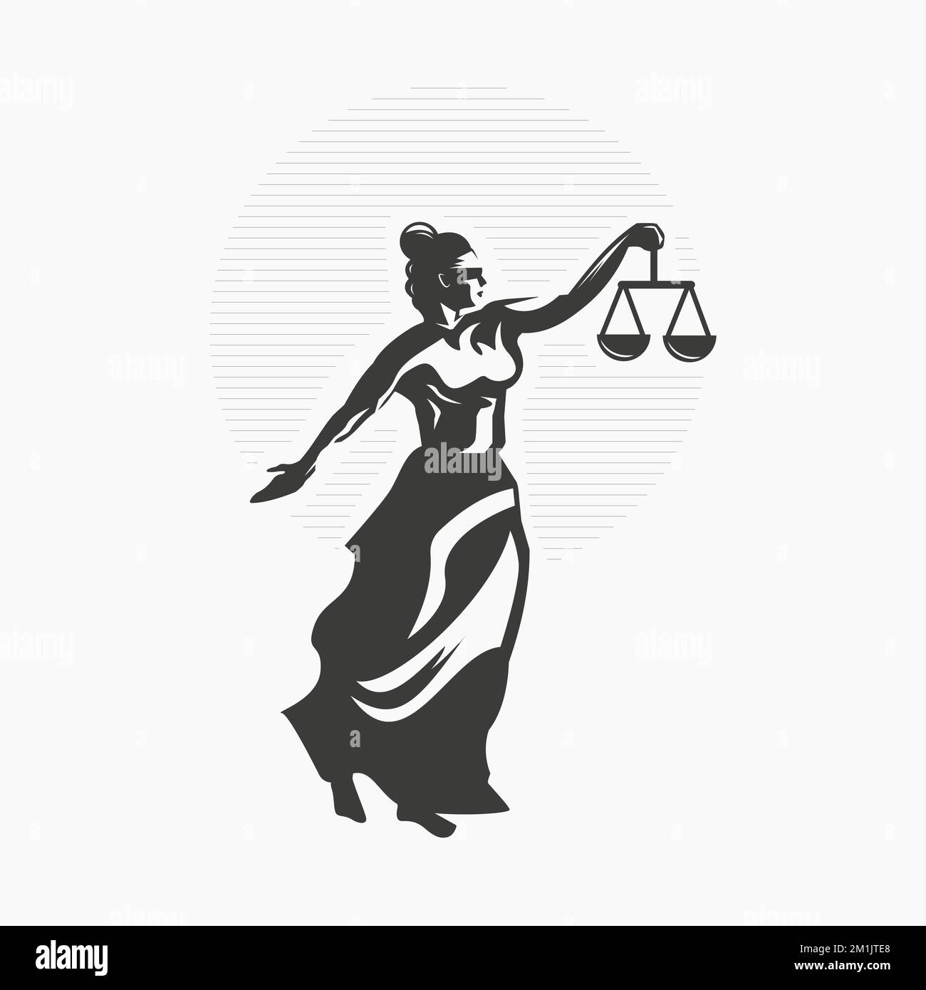 Blind justice statue Stock Vector Images - Alamy