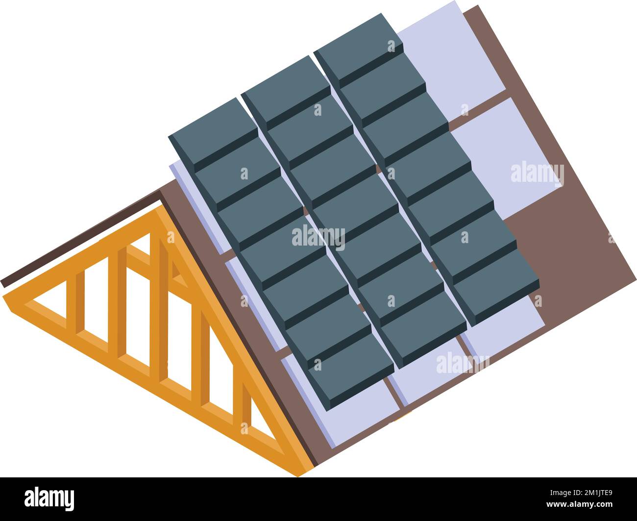 Steel roof icon isometric vector. House construction. Building ...