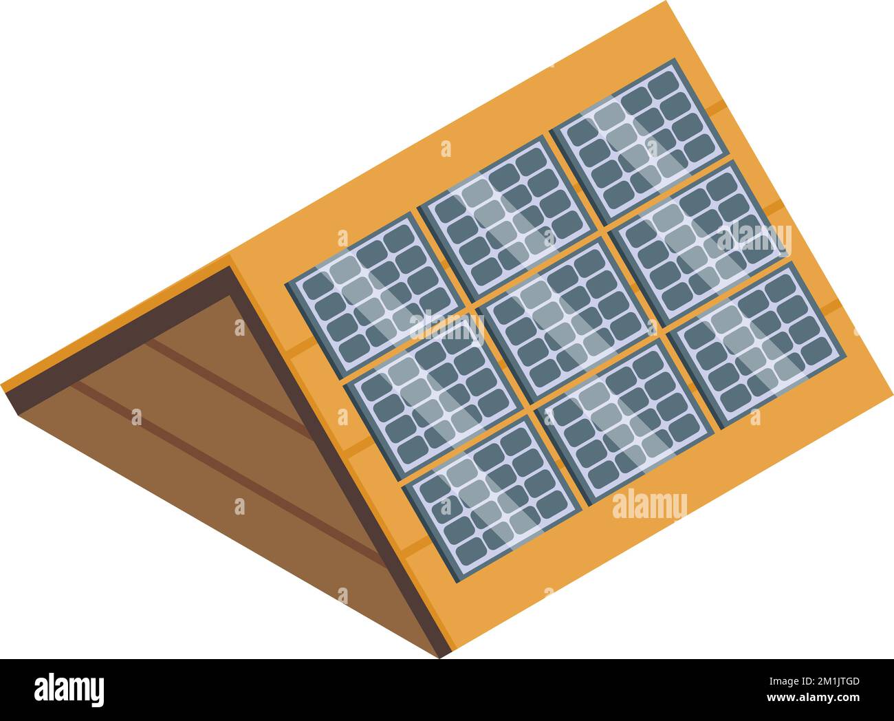 Solar panel roof icon isometric vector. Metal insulation. Cover module ...