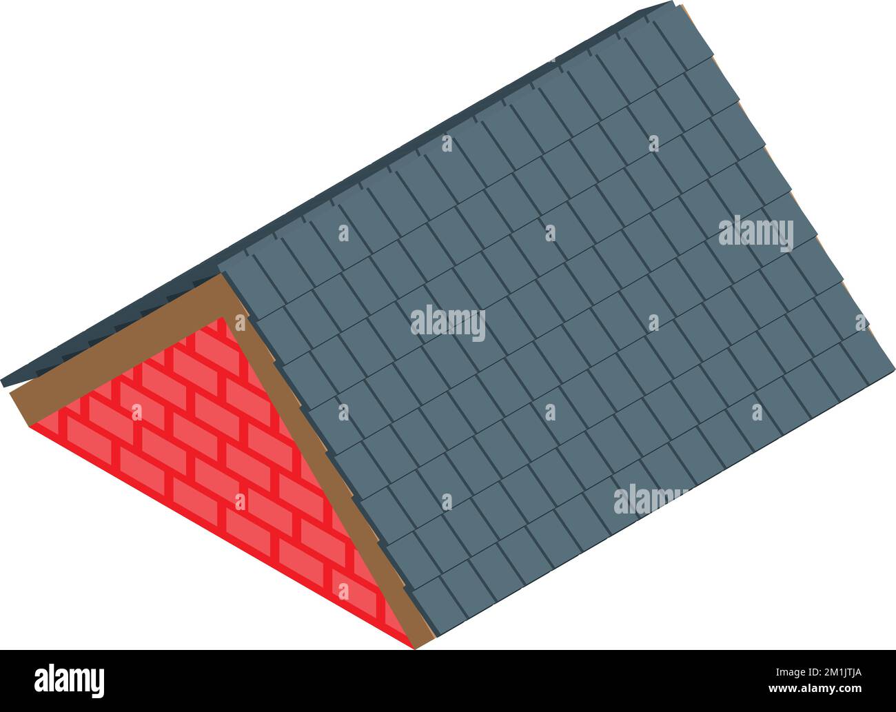 Tile roof icon isometric vector. Drain insulation. Work water Stock ...