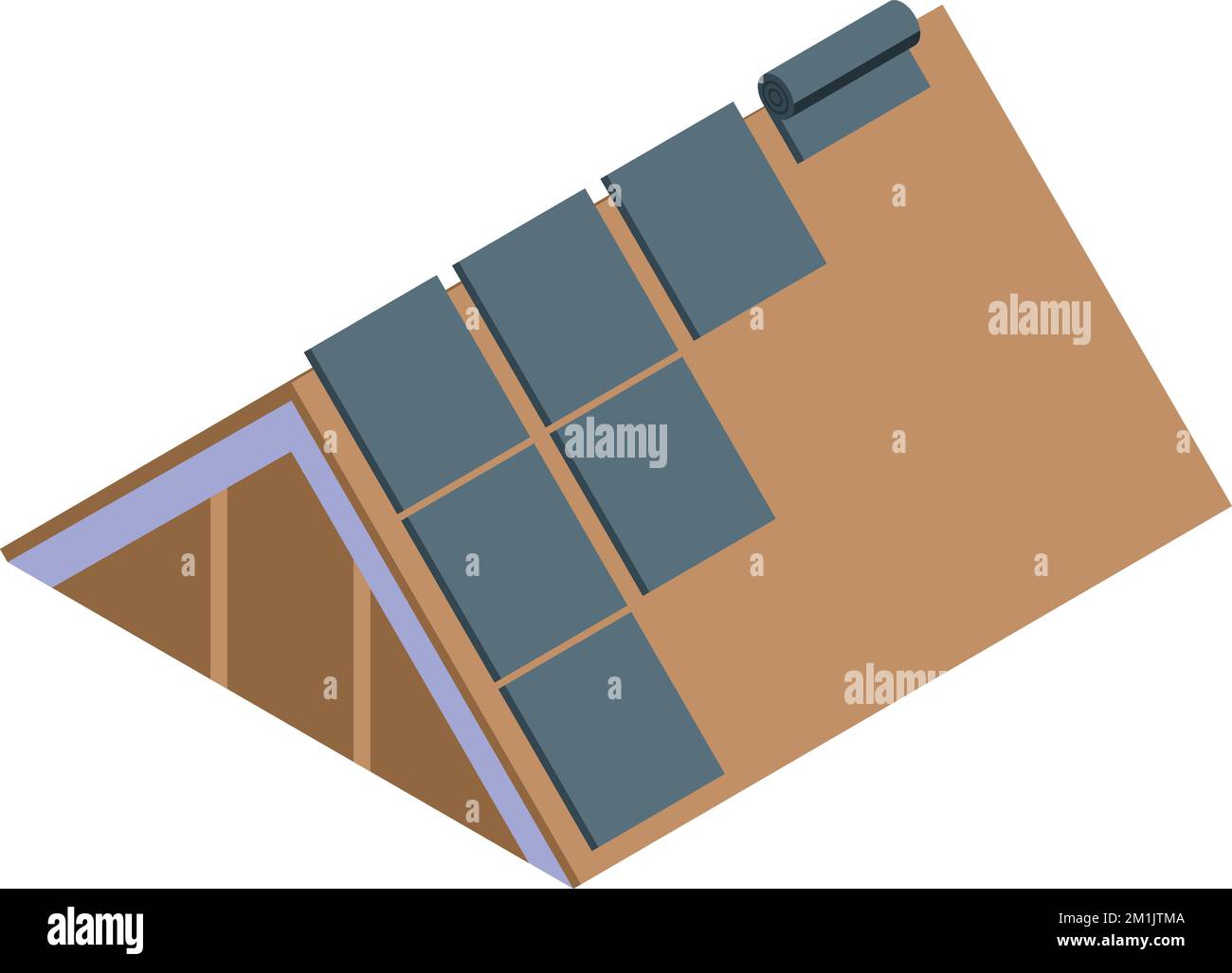Roof house icon isometric vector. Repair construction. Frame ...
