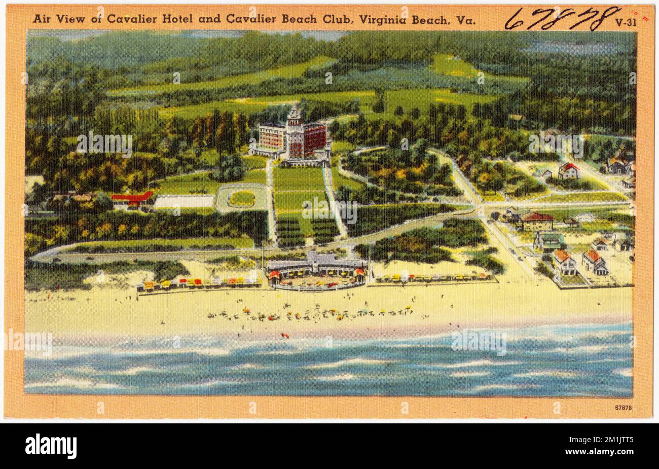 Air view of Cavalier Hotel and Cavalier Beach Club, Virginia Beach, Va ...