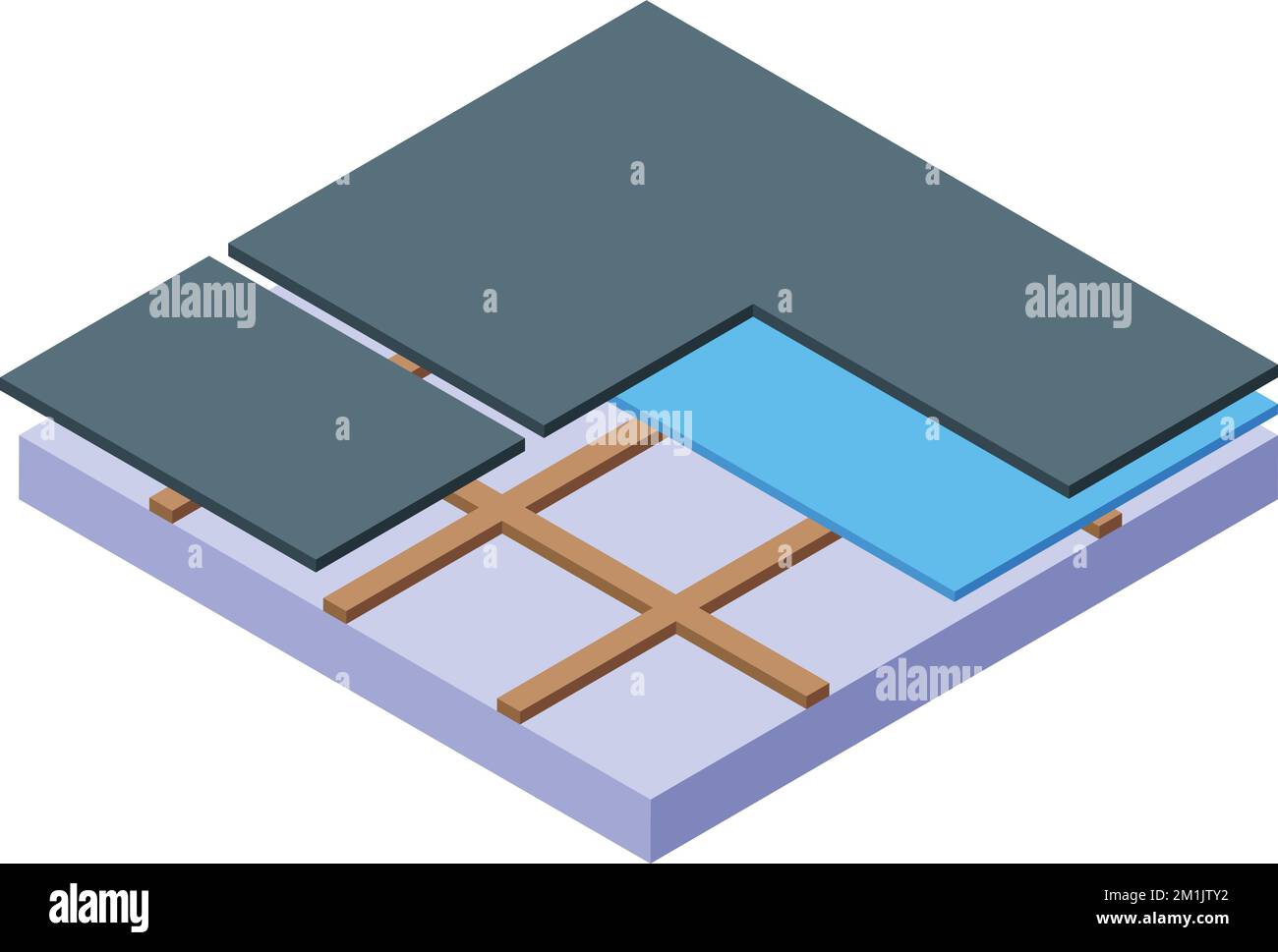 Tile floor icon isometric vector. Flooring renovation. New interior ...