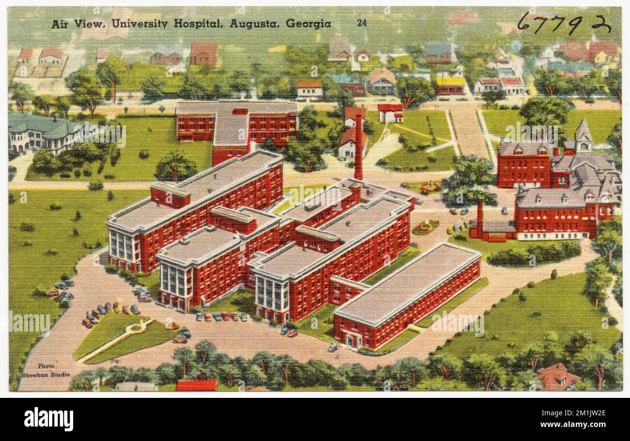 Air view, University Hospital, Augusta, Georgia , Hospitals, Tichnor ...