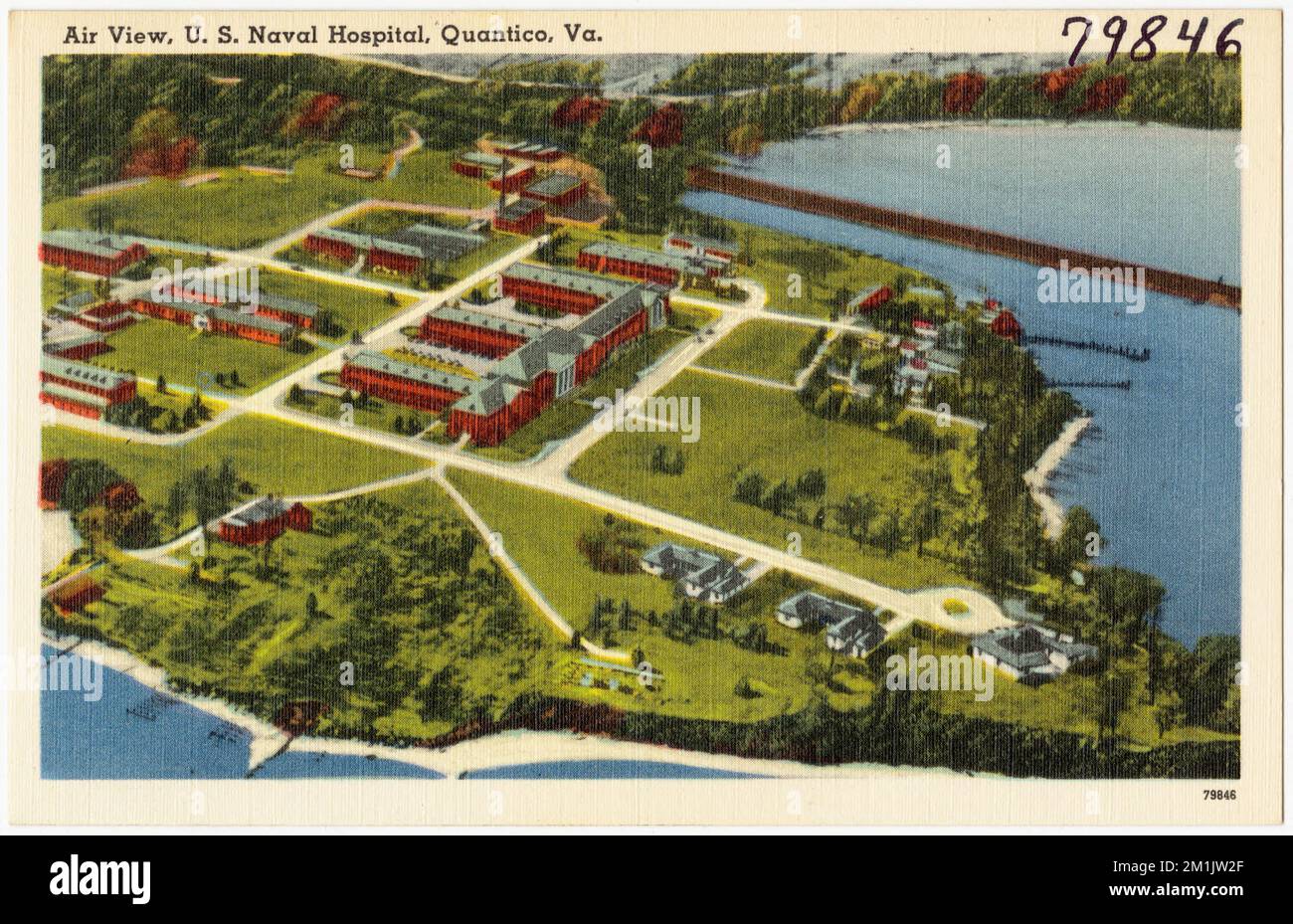 Air view, U. S. Naval Hospital, Quantico, Va. , Military facilities ...