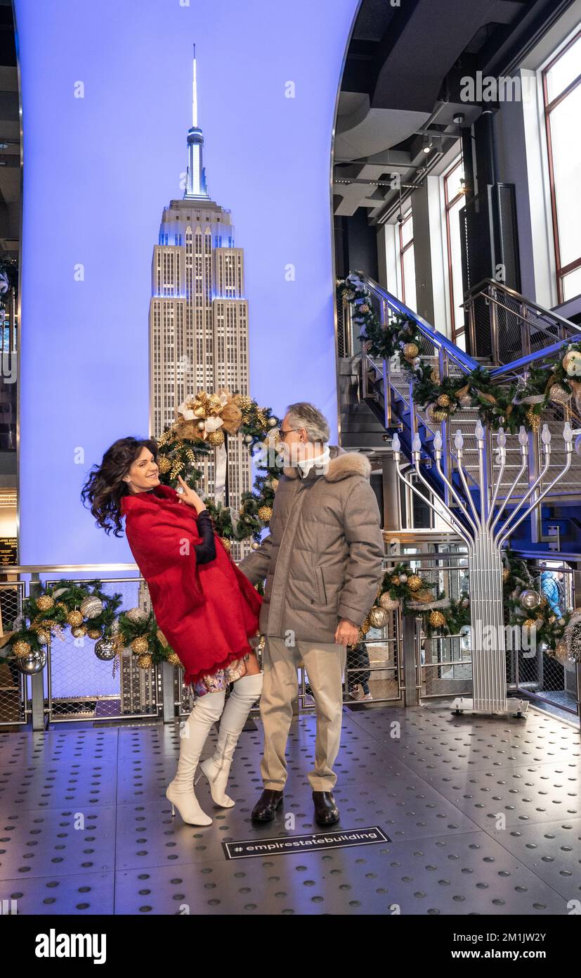 Veronica Berti Bocelli and Andrea Bocelli visit the Empire State ...