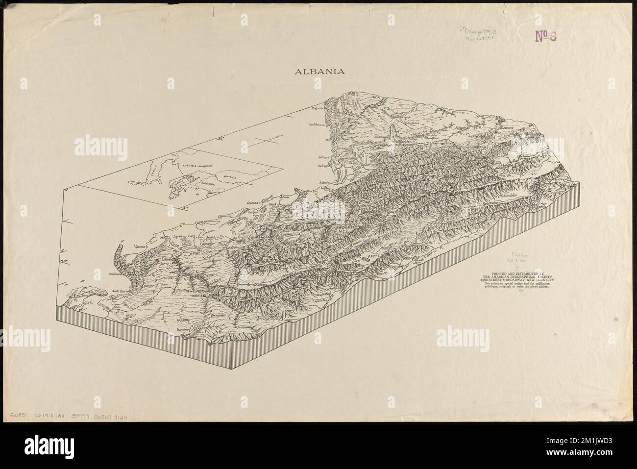 Albania , Albania, Maps Norman B. Leventhal Map Center Collection Stock ...