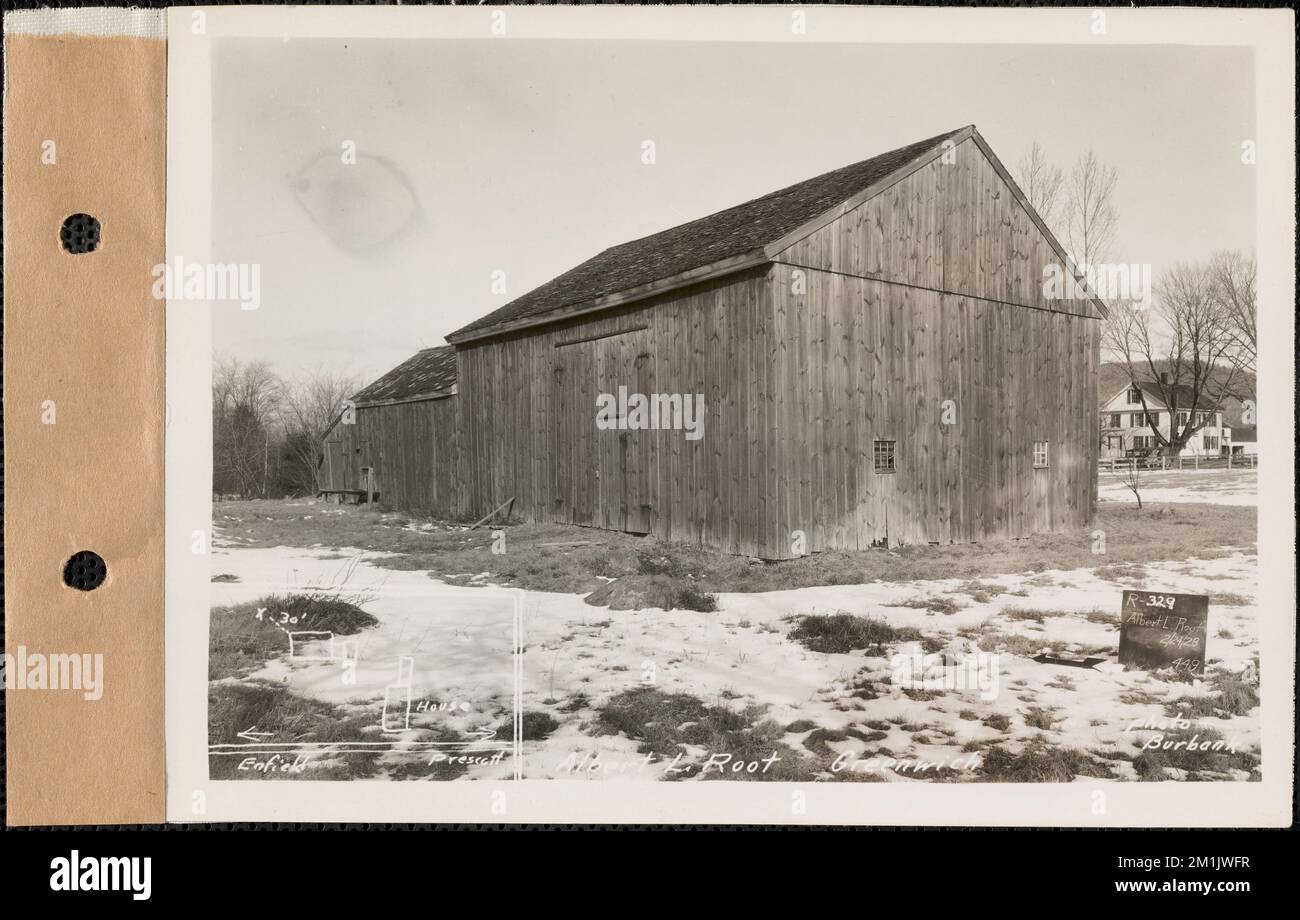 Albert L. Root, barn, Greenwich, Mass., Feb. 24, 1928 : Parcel no. 329 ...
