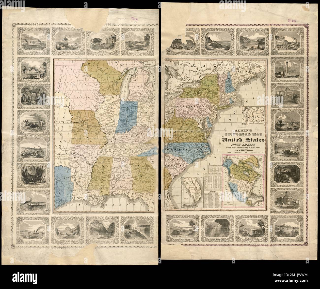 Alden's pictorial map of the United States of North America , United ...