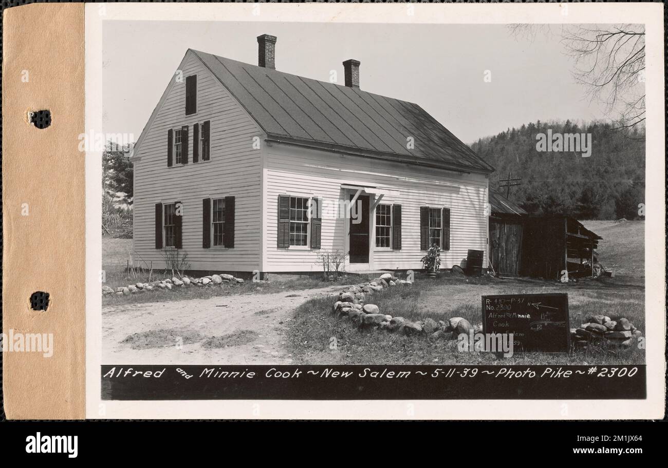 Alfred and Minnie Cook, house and shed, New Salem, Mass., May 11, 1939 ...