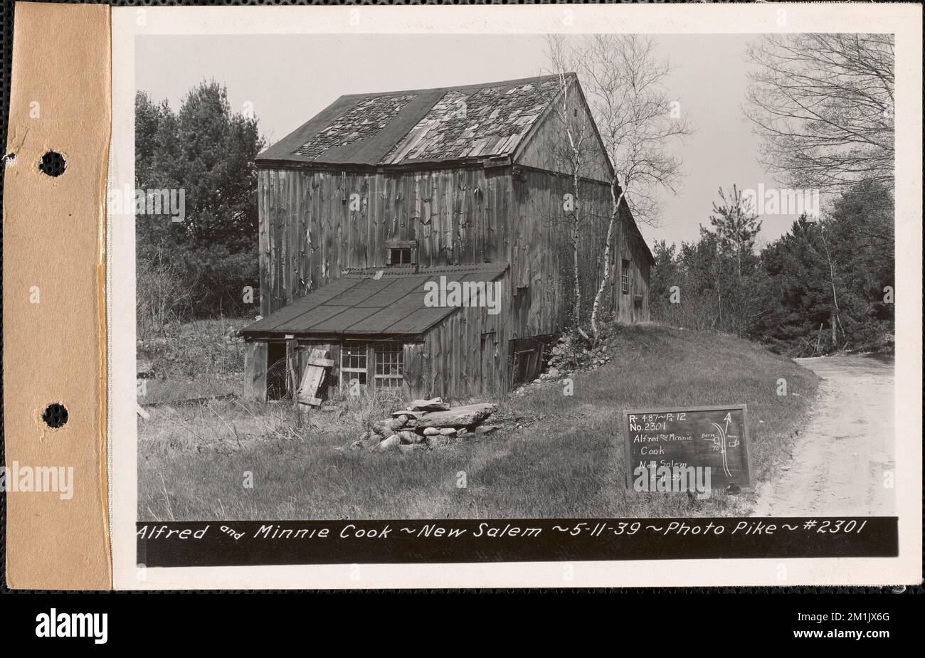 Alfred and Minnie Cook, barn, New Salem, Mass., May 11, 1939 : Parcel ...