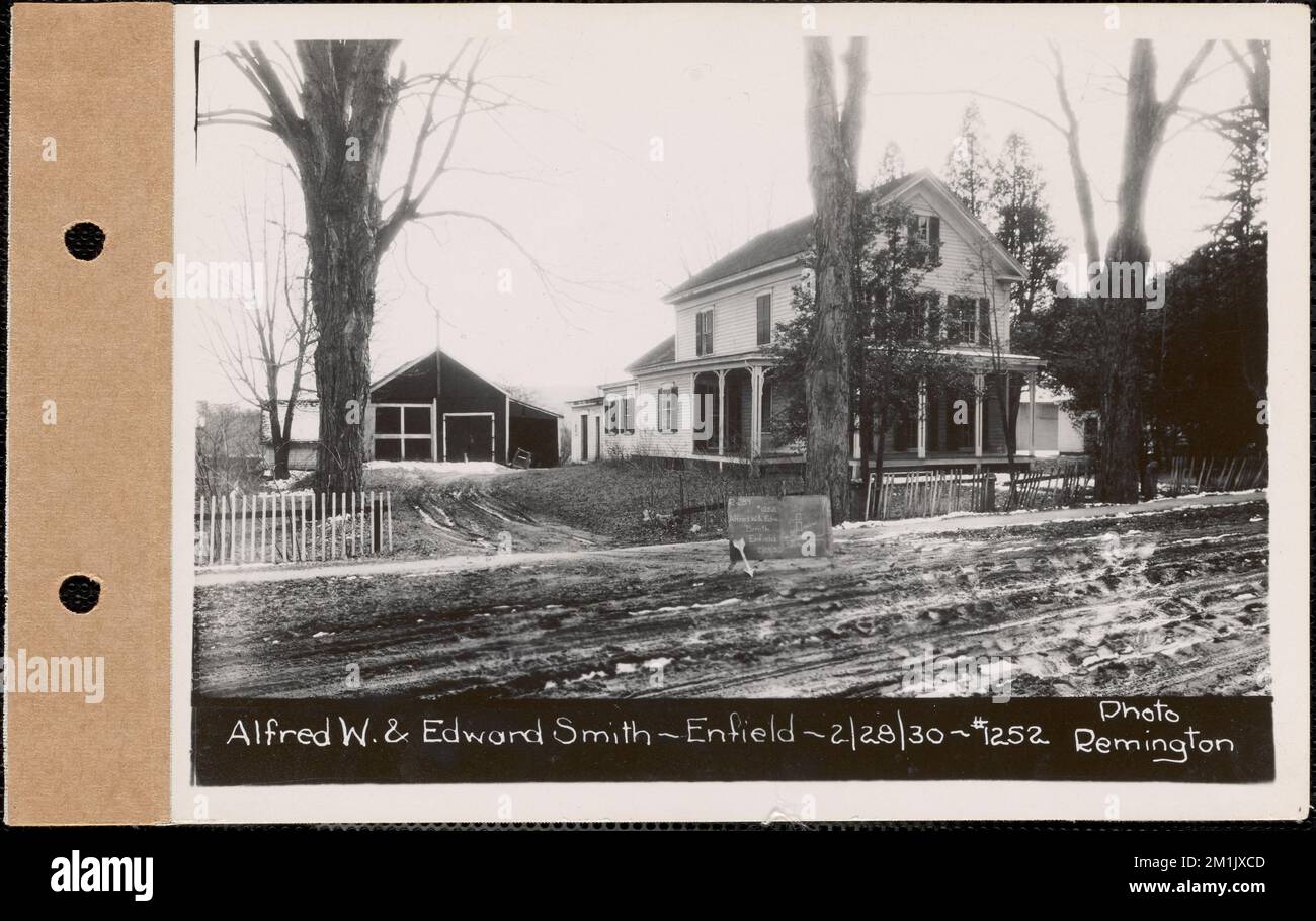 Alfred W. and Edward Smith, house, barn, Enfield, Mass., Feb. 28, 1930 ...