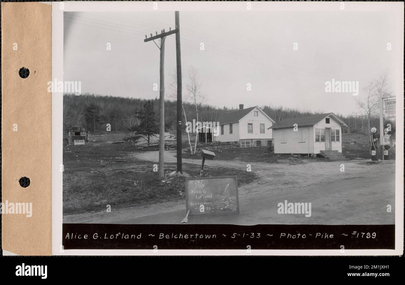 Alice G. Lofland, homeplace, Belchertown, Mass., May 1, 1933 : Parcel ...